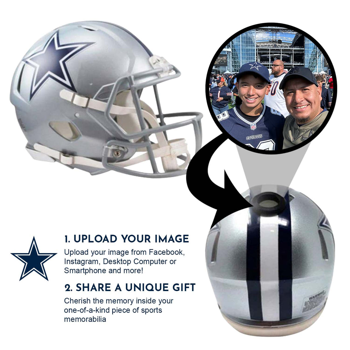 Dallas Cowboys NFL Collectible Mini Helmet|Picture Inside|FANZ ...