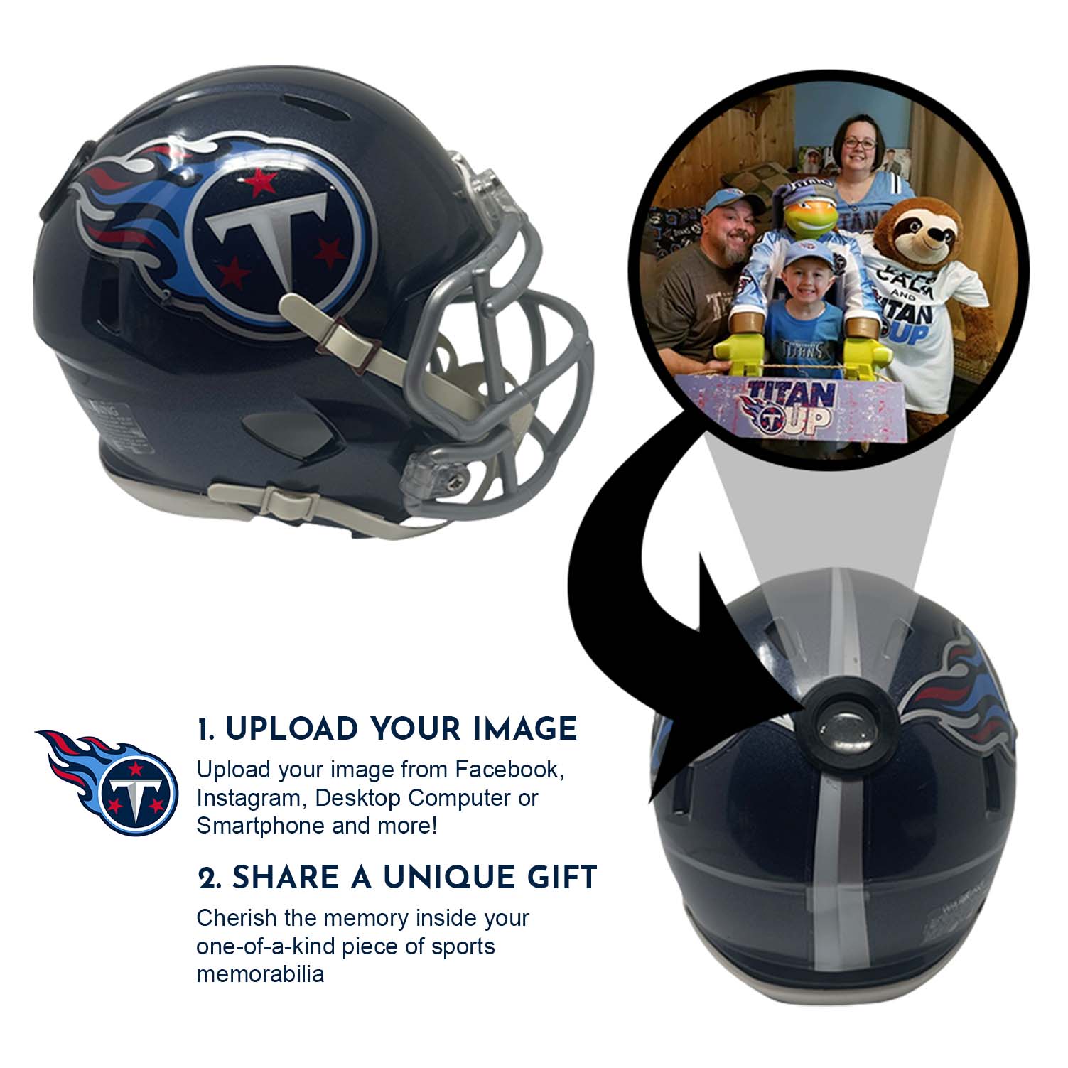 Tennessee Titans NFL Collectible Mini Helmet|Picture Inside|FANZ ...